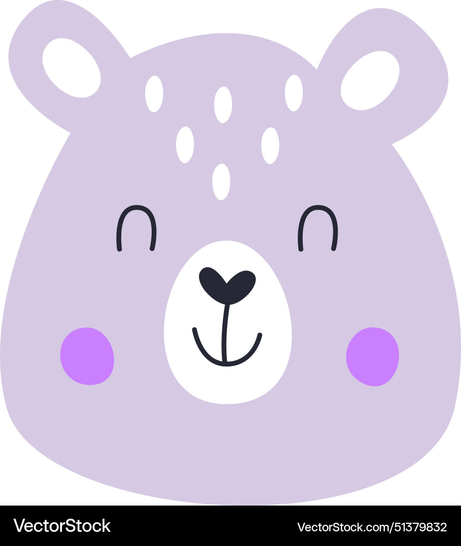 Bear face cartoon Royalty Free Vector Image - VectorStock