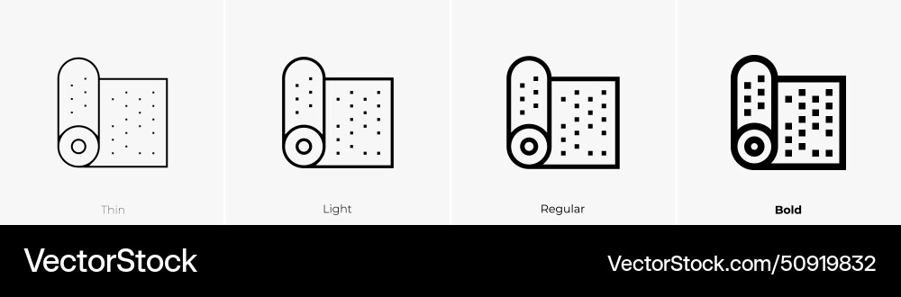 Bubble wrap icon thin light regular and bold Vector Image