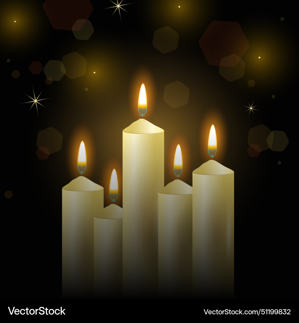 Burning candle stick background design Royalty Free Vector