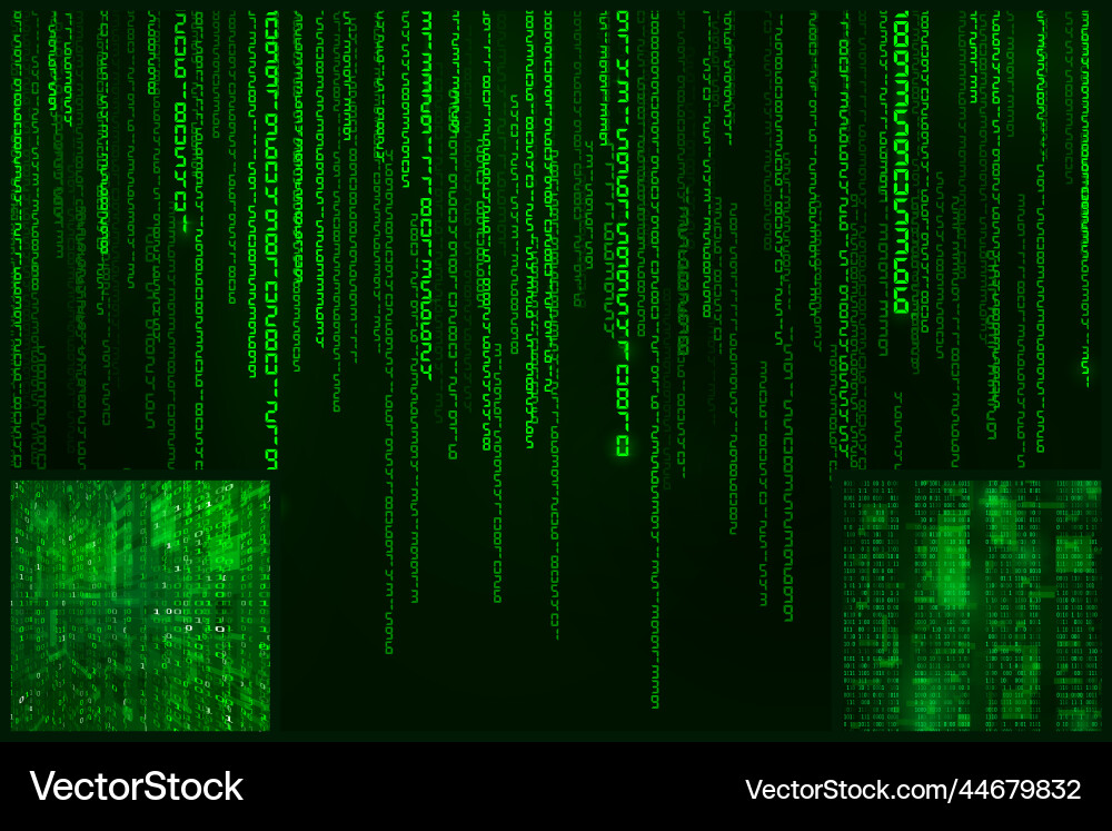 Digital data coding encoded cyberspace matrix Vector Image