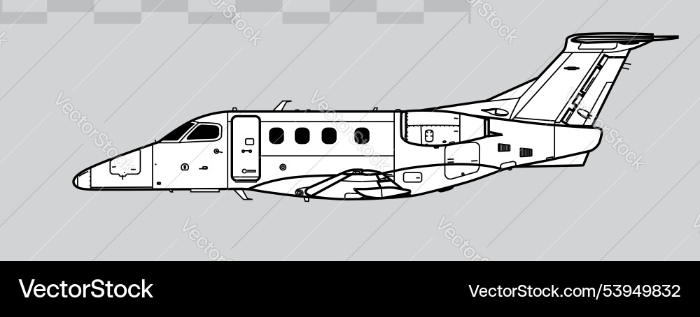 Embraer Phenom 100 Business Jet Royalty Free Vector Image