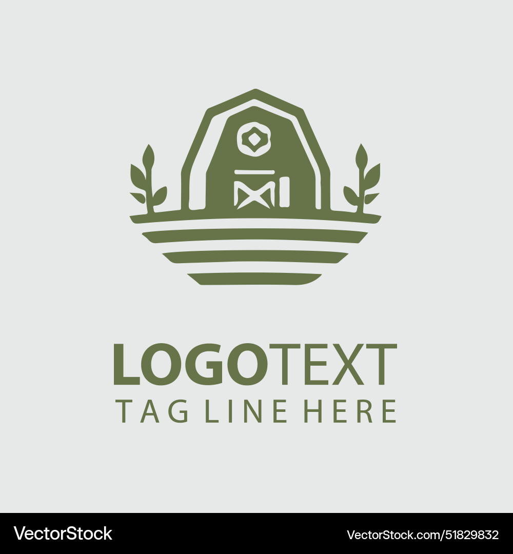 Farm view logo Royalty Free Vector Image - VectorStock