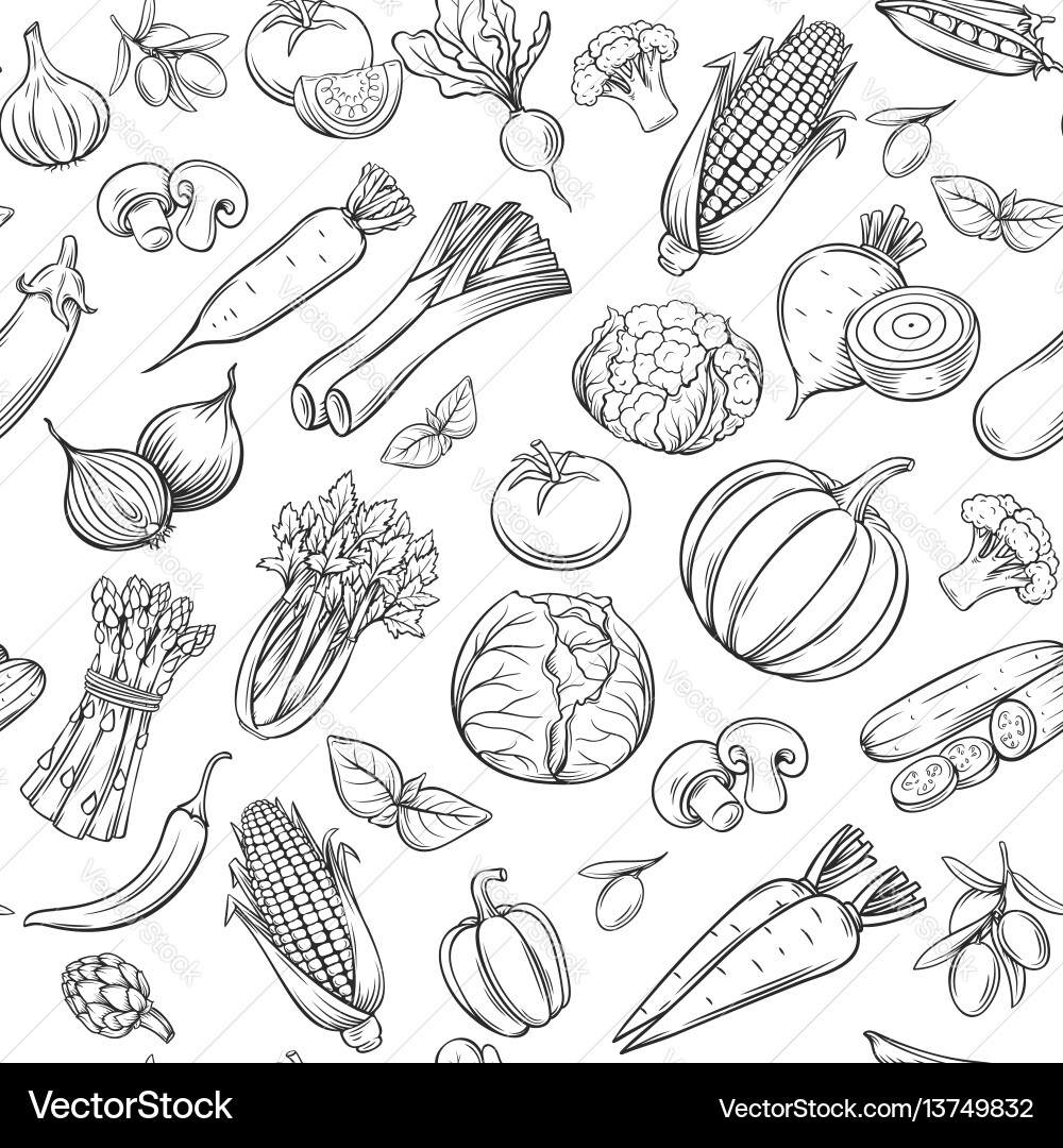 Vegetables Outline Vector Images (over 84,000)