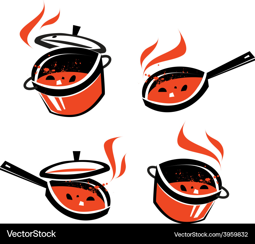 Kitchen utensils logo design template Royalty Free Vector