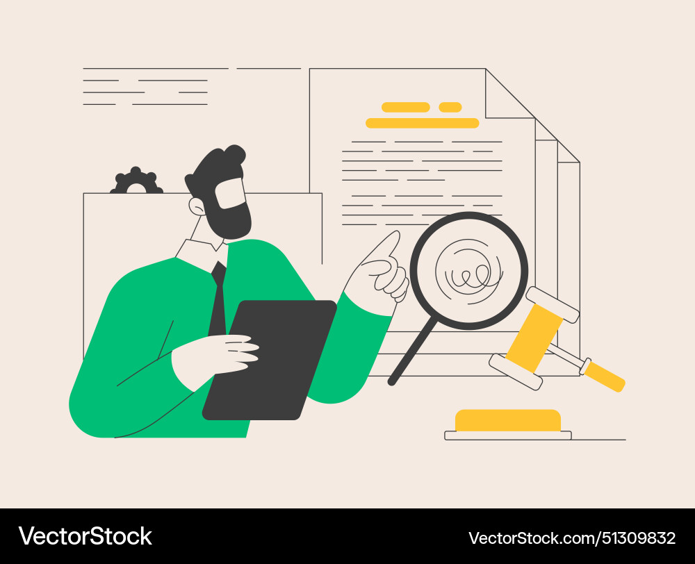 Legal research abstract concept Royalty Free Vector Image