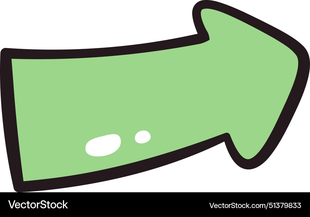 Arrow comic art Royalty Free Vector Image - VectorStock