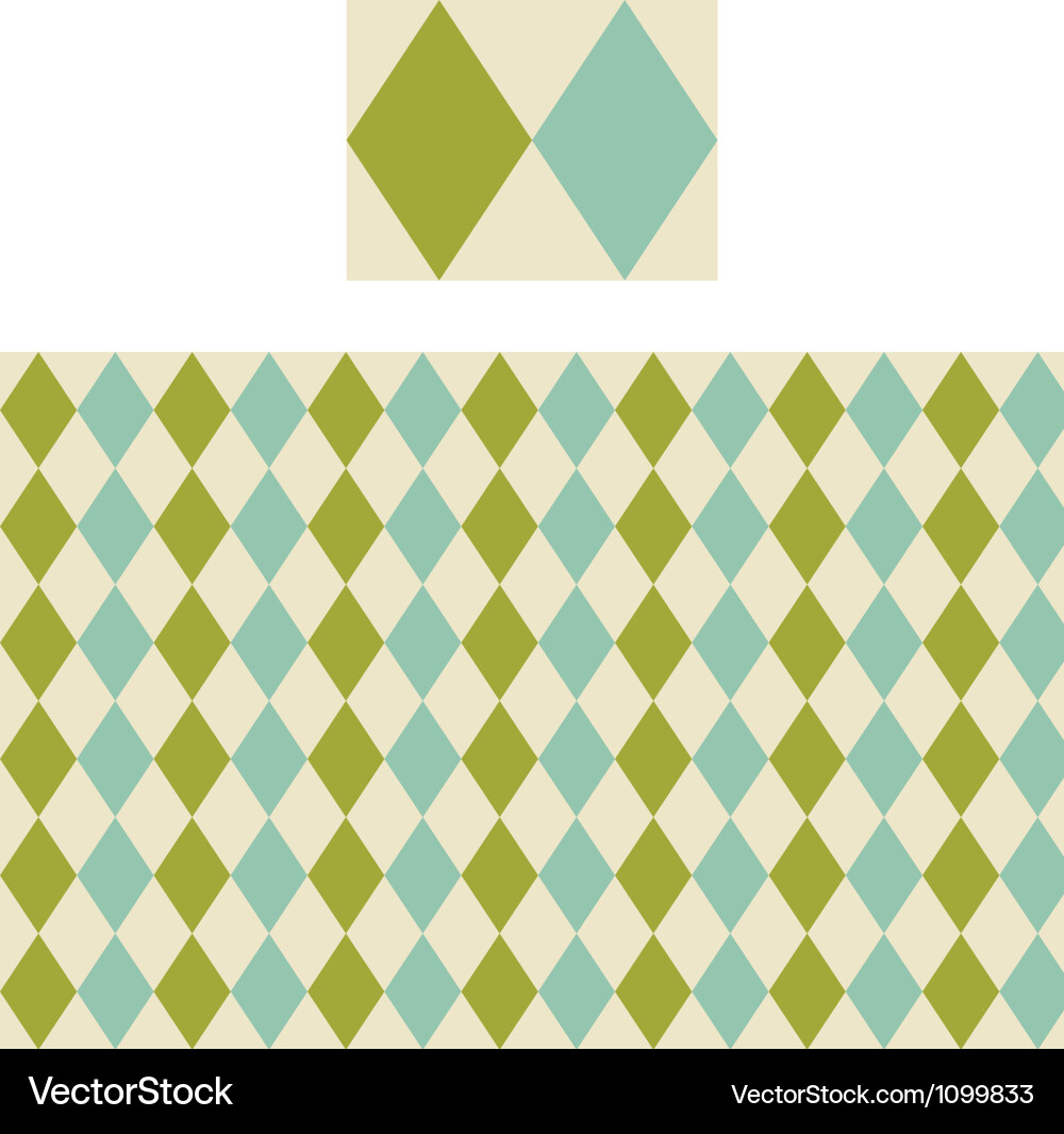 Diamond geometric pattern swatch Royalty Free Vector Image