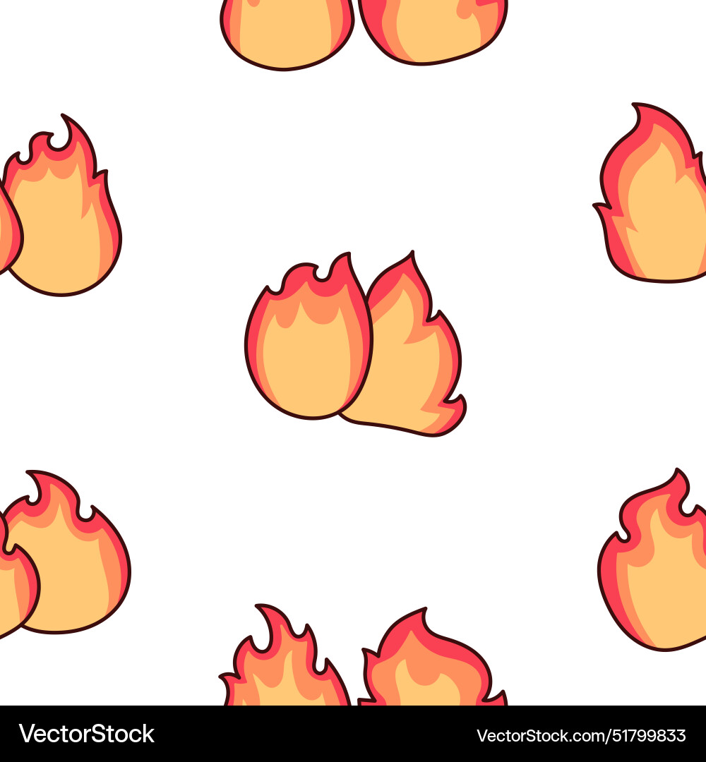 Fire flame seamless pattern Royalty Free Vector Image