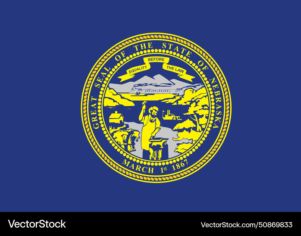 Nebraska flag Royalty Free Vector Image - VectorStock