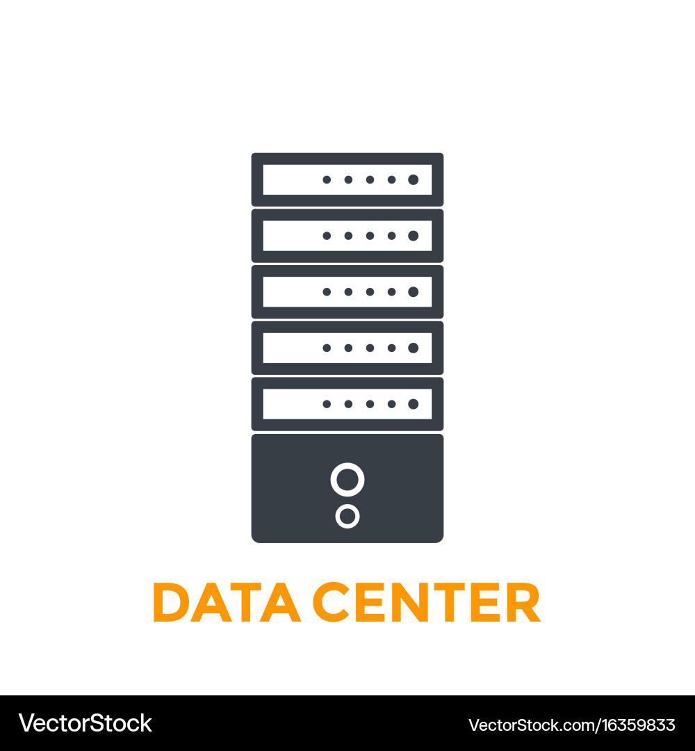 Server data center icon Royalty Free Vector Image