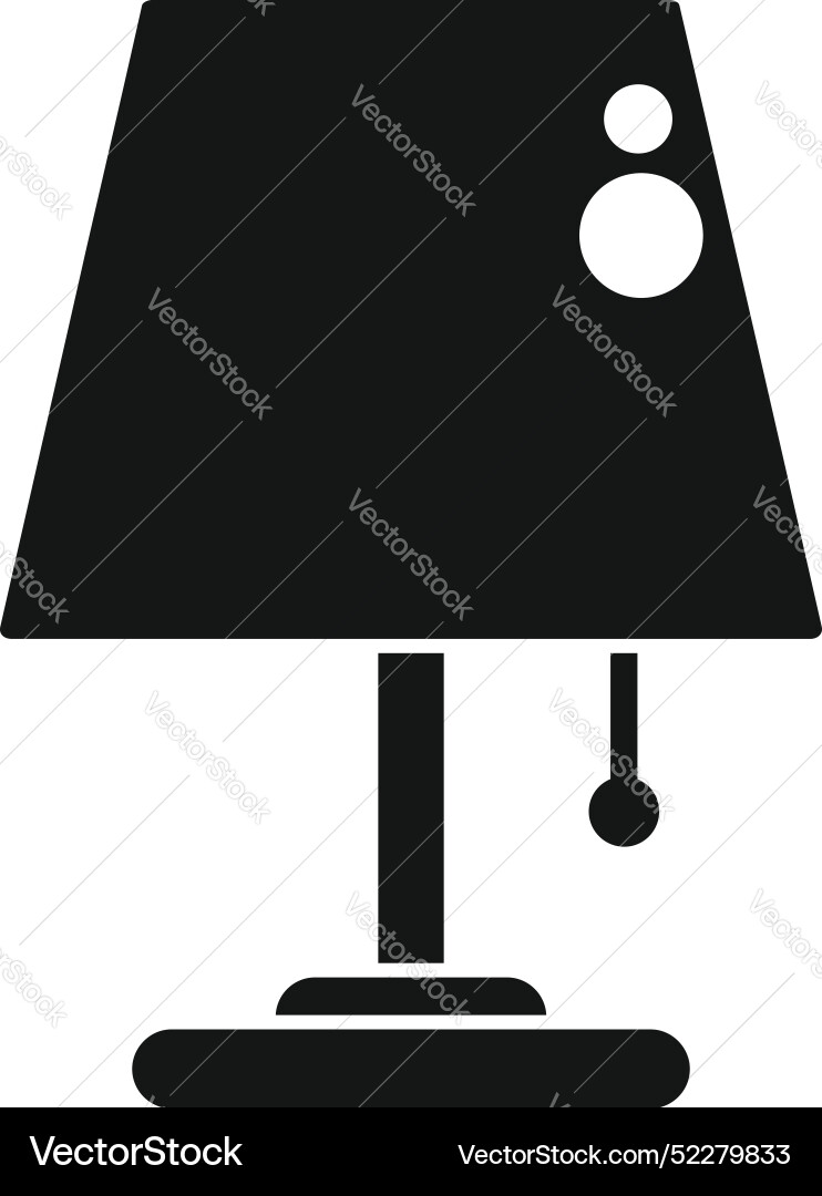 Simple desk lamp icon showing lighting concept Vector Image
