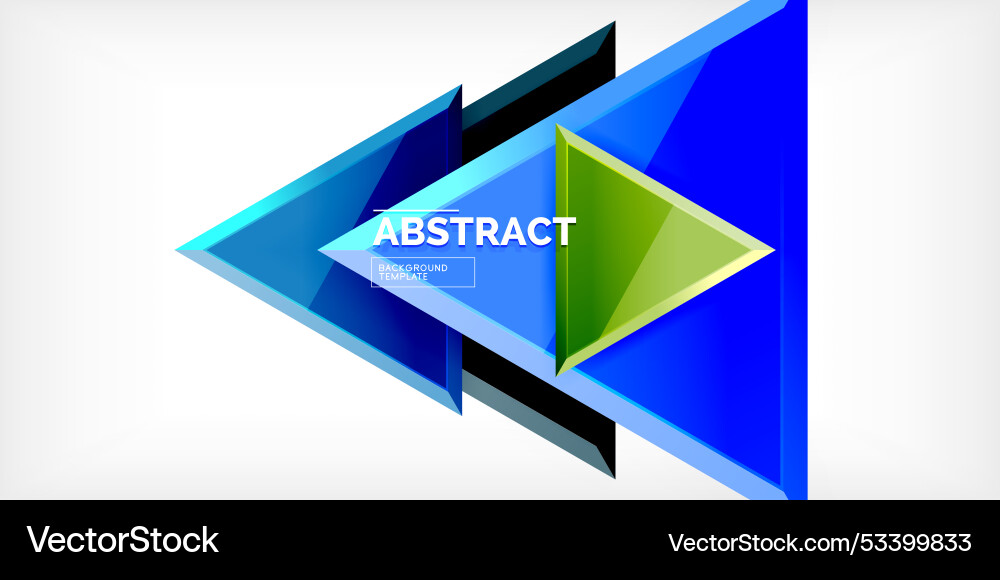 Triangle glass shapes geometric abstract Vector Image