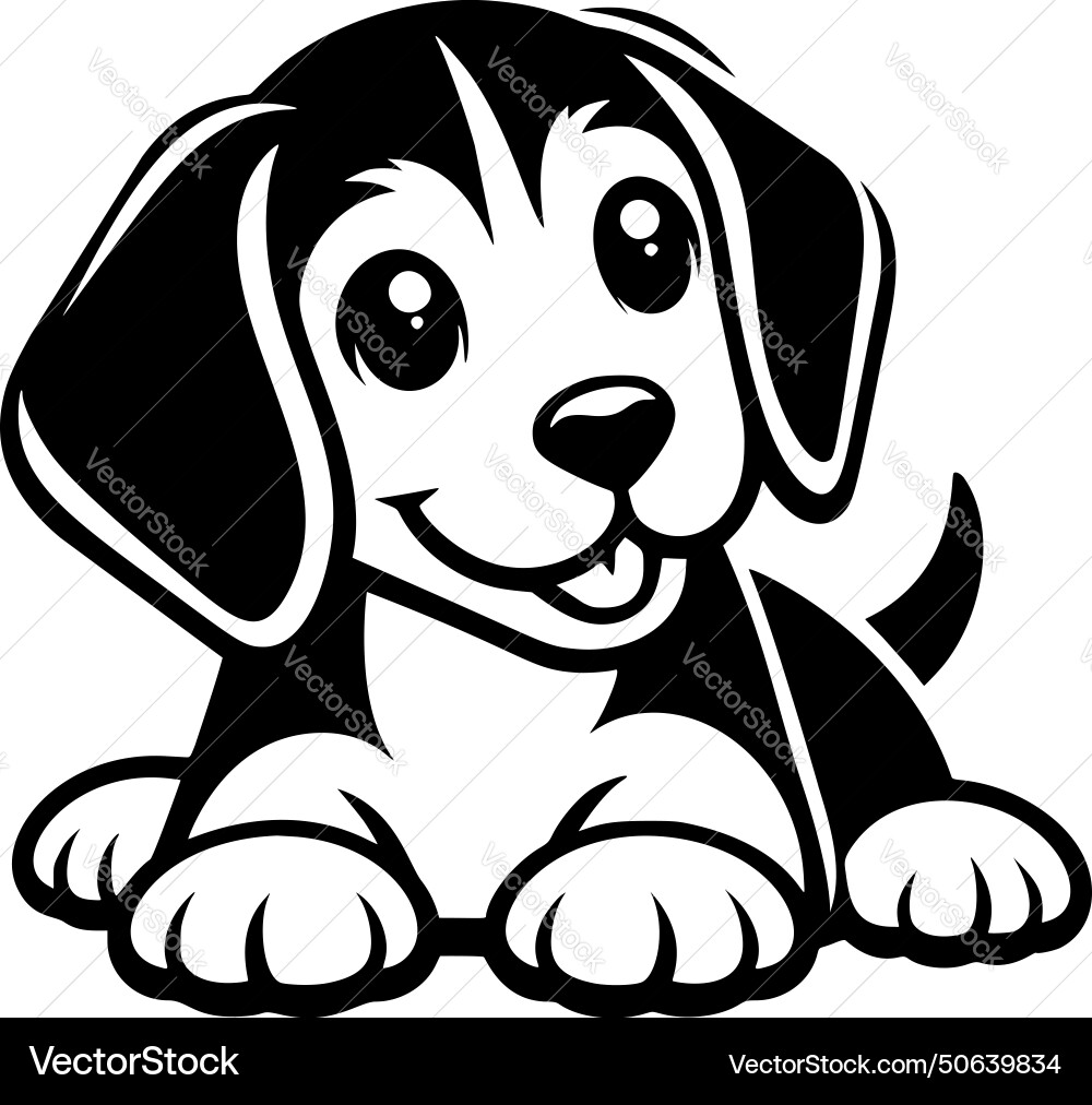 Cartoon puppy Royalty Free Vector Image - VectorStock