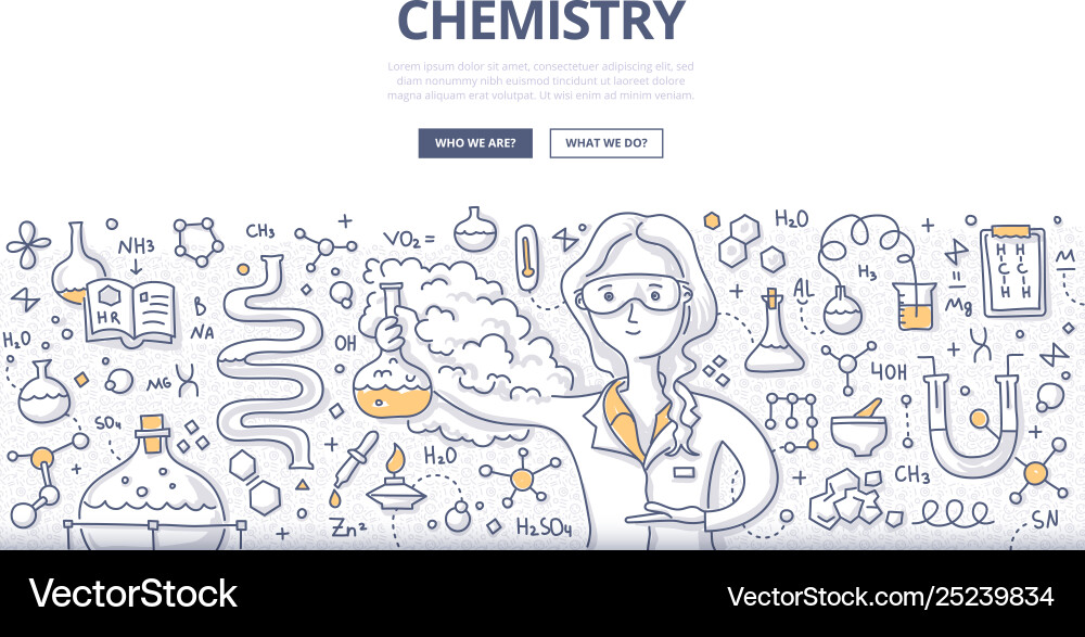 Chemistry doodle concept Royalty Free Vector Image