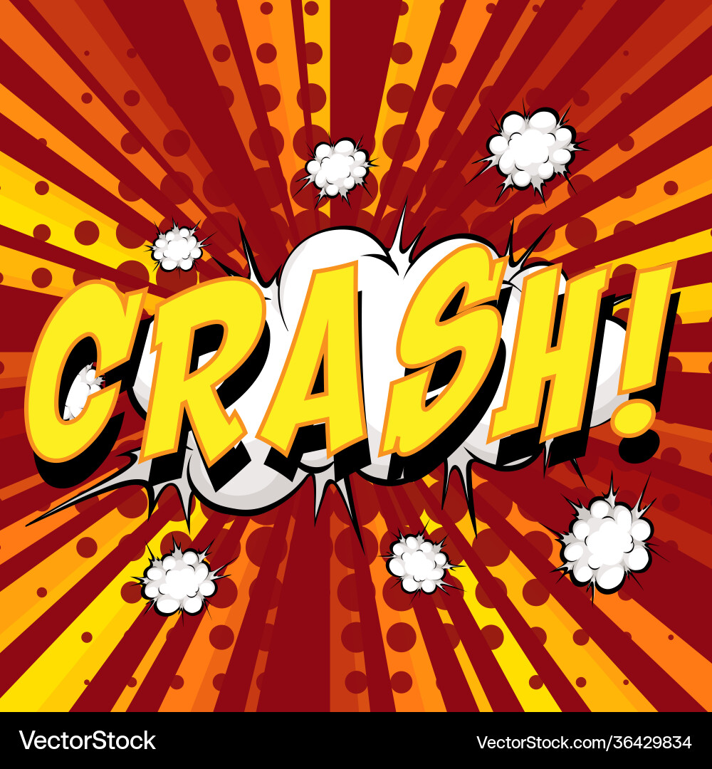 Comic Sprachblase mit Crashtext Lizenzfreies Vektorbild