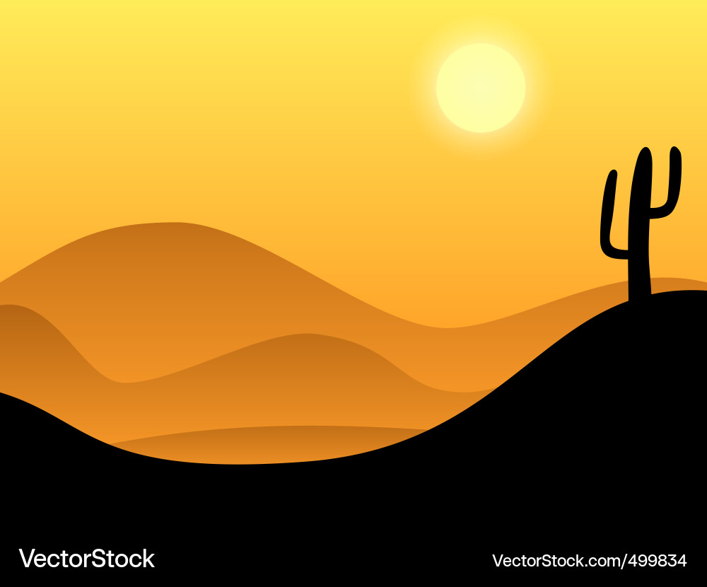 Desert background Royalty Free Vector Image - VectorStock