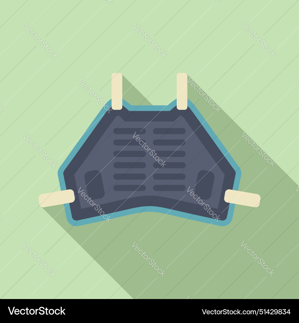 Flat design of blue protective mask Royalty Free Vector