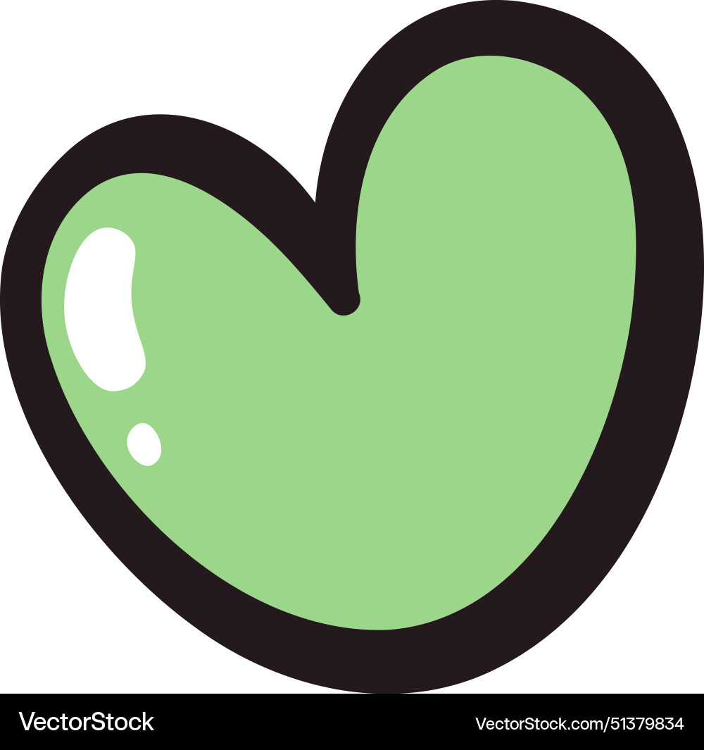 Heart shape comic art Royalty Free Vector Image