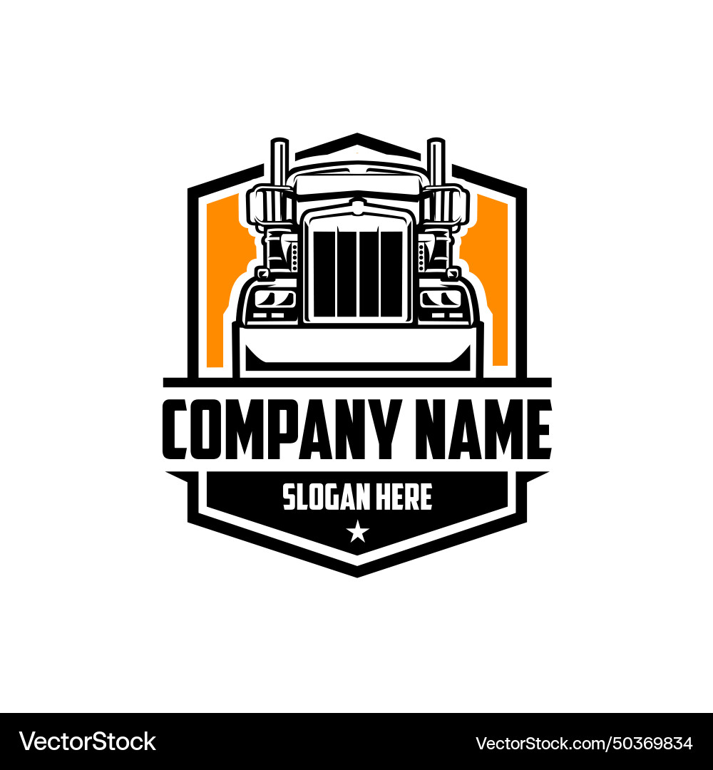 Heavy Hauler Truck Logo Royalty Free Vector Image