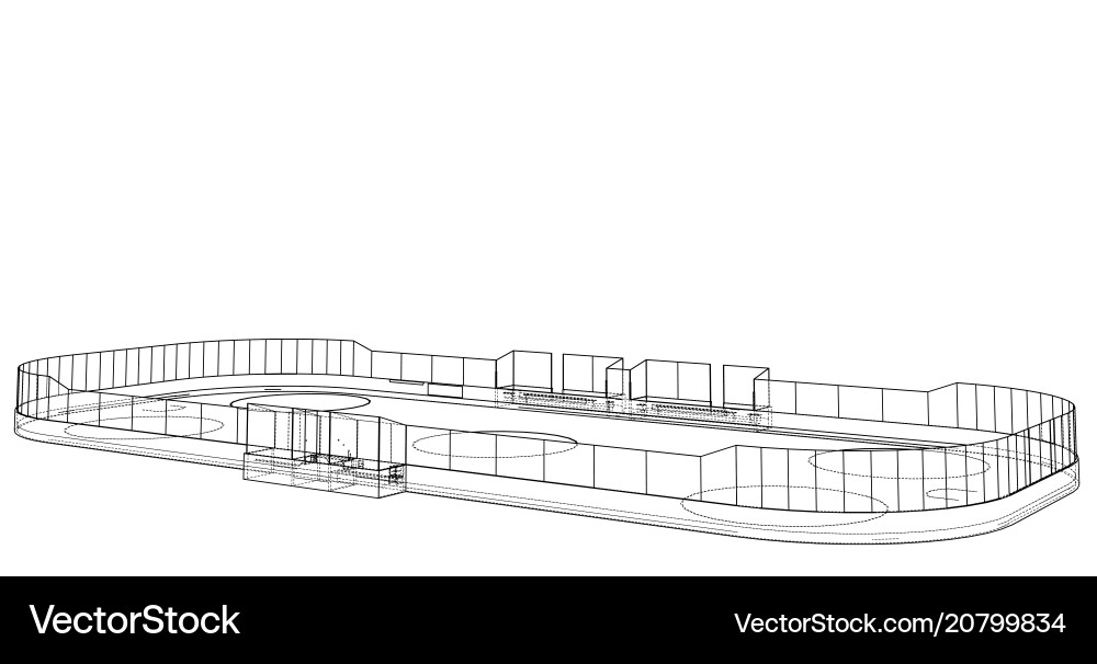 Ice Hockey Rink Outline Royalty Free Vector Image