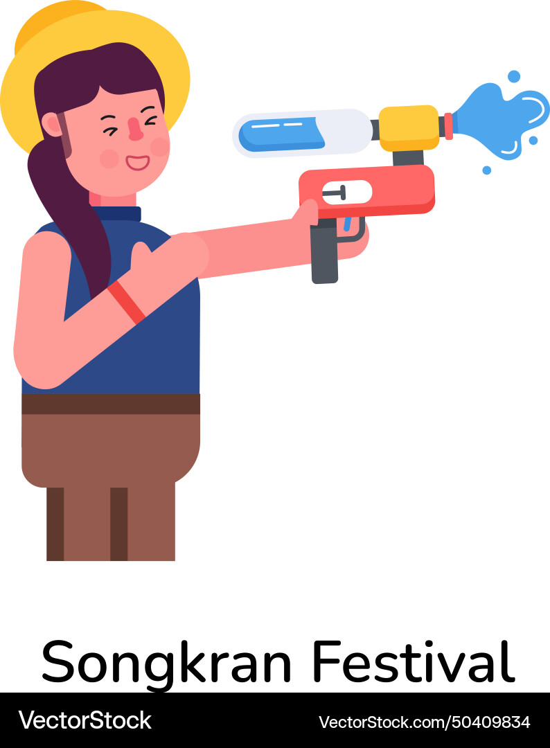 Songkran festival Royalty Free Vector Image - VectorStock