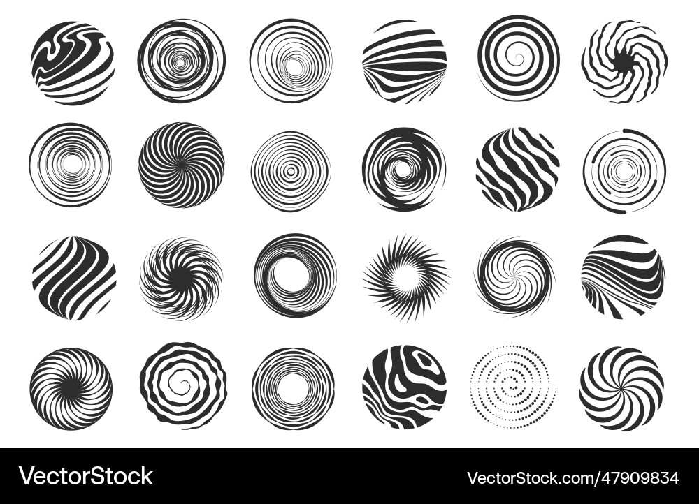 Swirl figure spiral abstract movement Royalty Free Vector