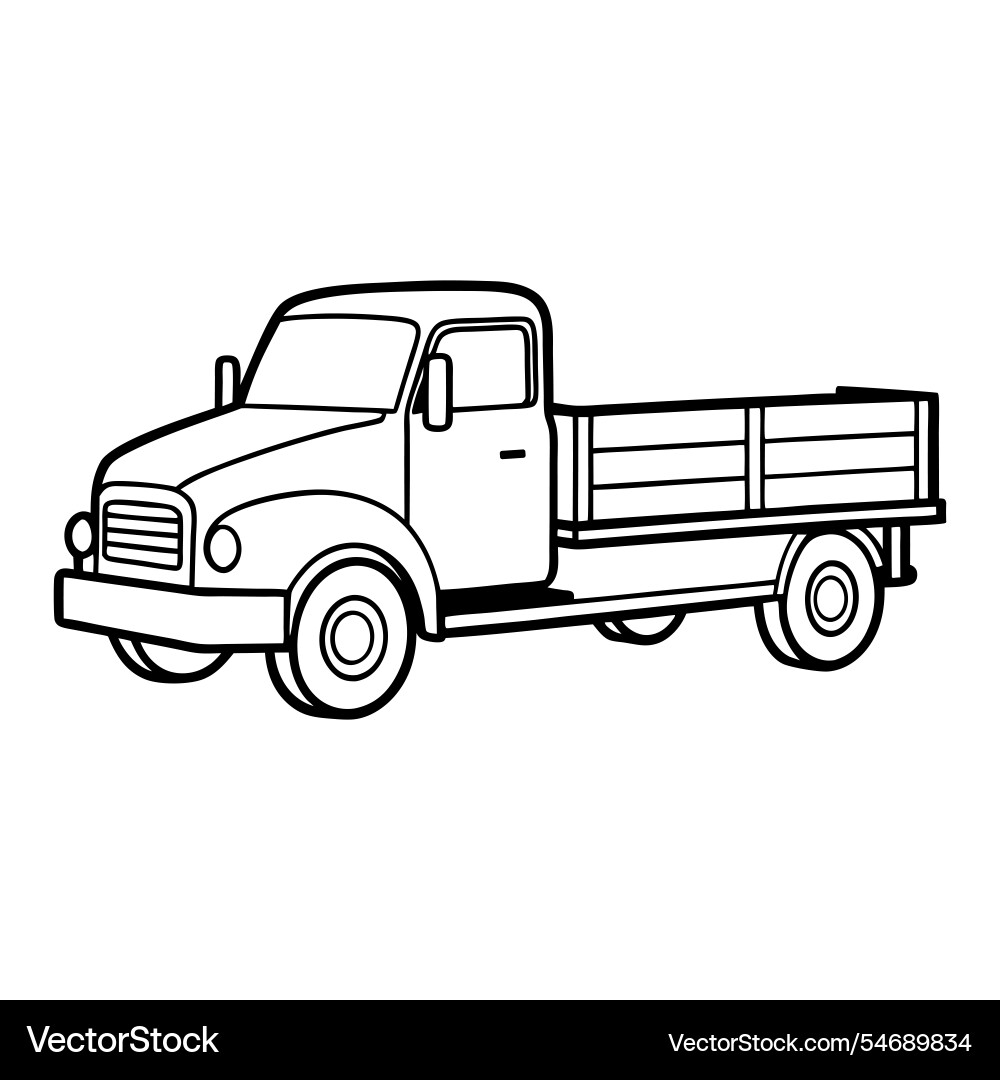 Vintage pickup truck - retro Royalty Free Vector Image