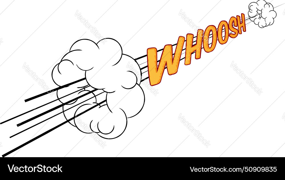 Cartoon comic book whoosh fast sound effect Vector Image