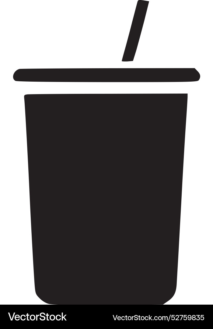 Drink cup - minimalist and flat logo Royalty Free Vector