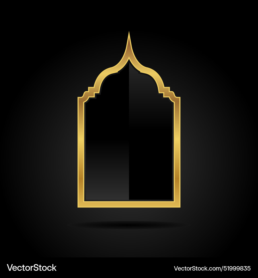 Islam mosque windows and arches abstract Vector Image