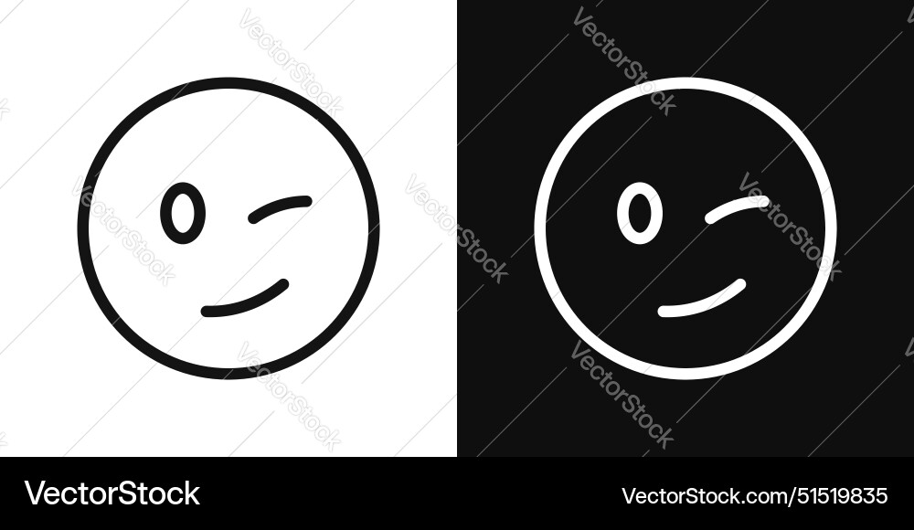 Smile wink icon Royalty Free Vector Image - VectorStock