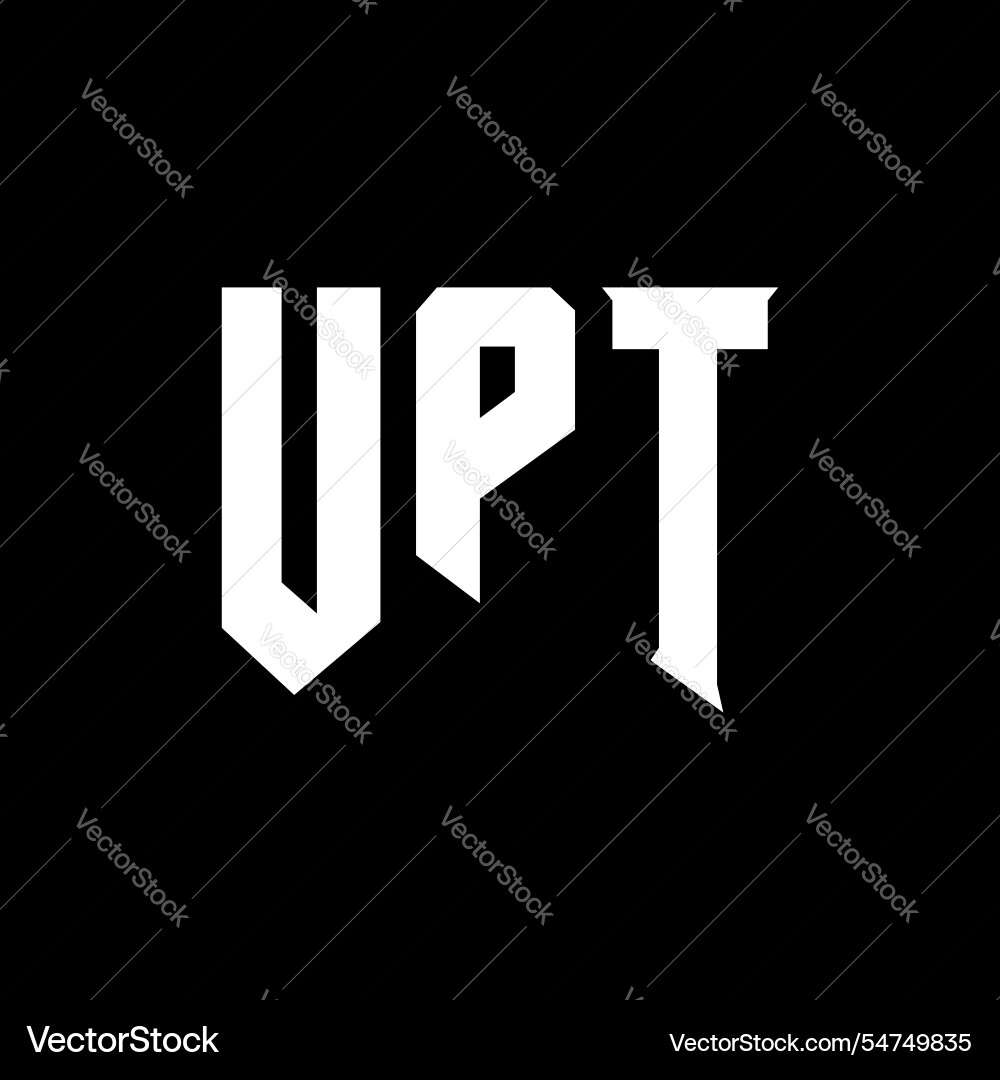 Upt letter logo design for technology company Vector Image