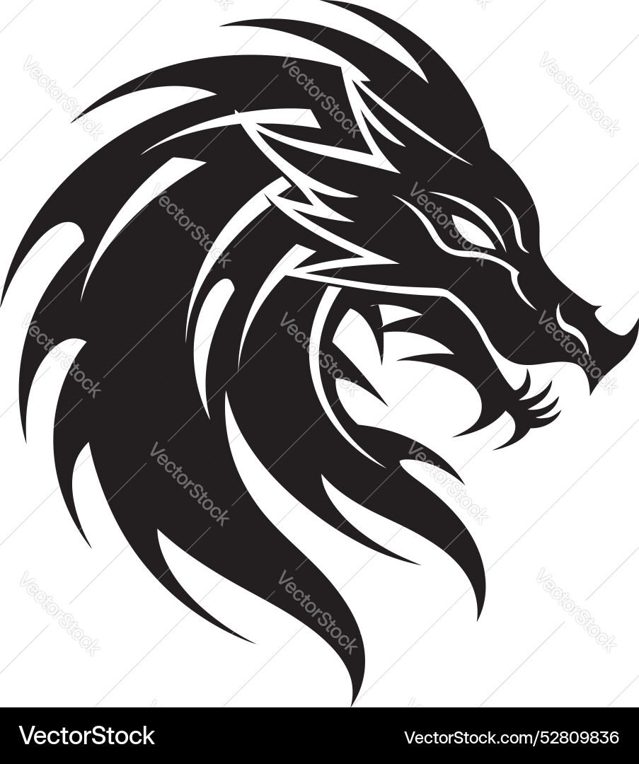 Antike Wyrm legendäre Drachensymbol Emblem Vektorbild
