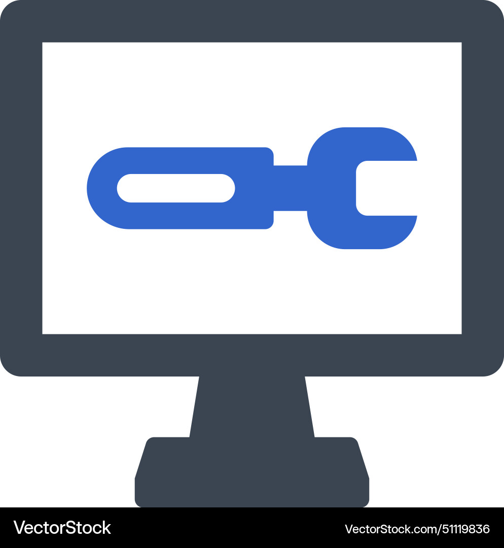 Computer repair icon Royalty Free Vector Image