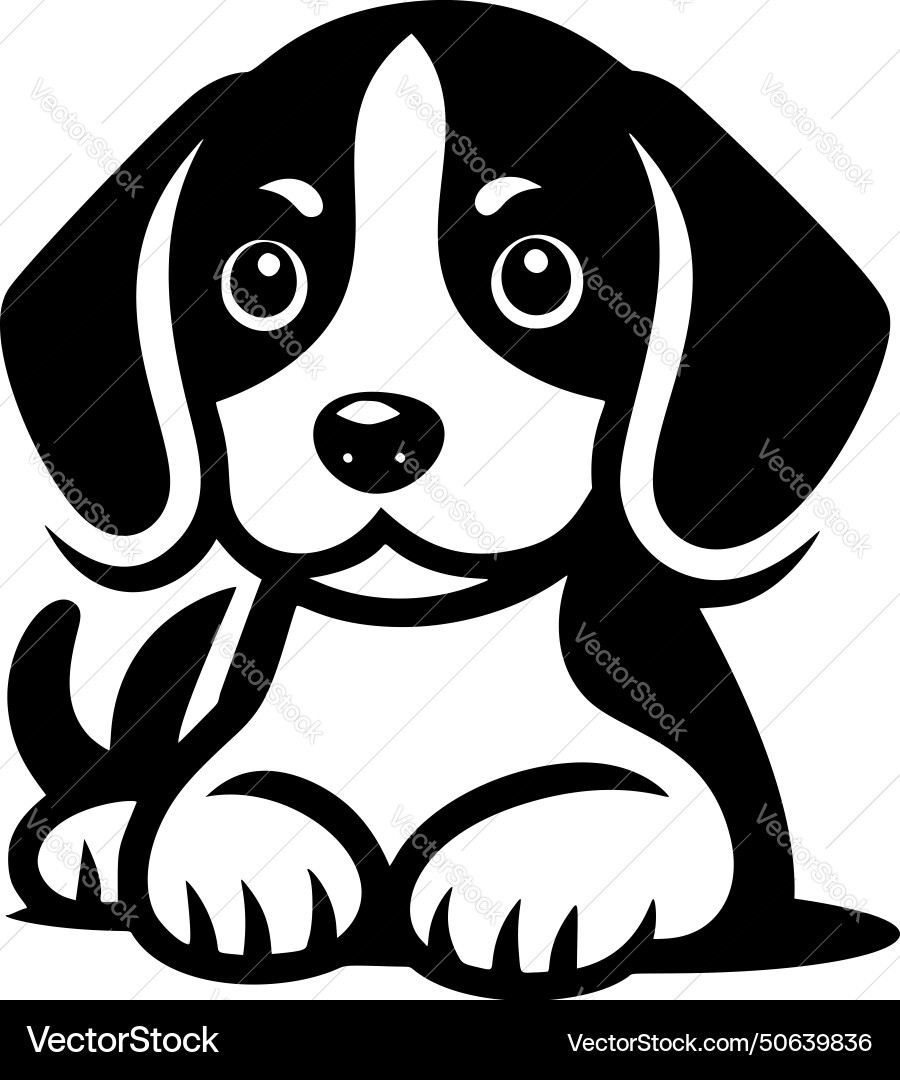 Cute puppy Royalty Free Vector Image - VectorStock