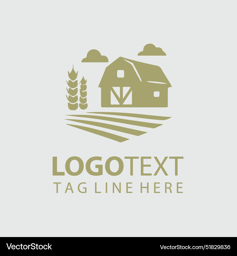 Farm view logo Royalty Free Vector Image - VectorStock