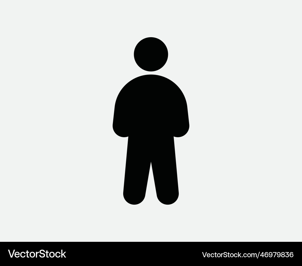 Human stick figure icon Royalty Free Vector Image
