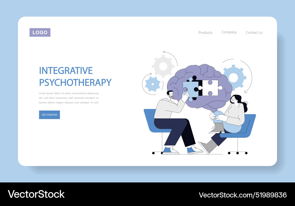 Integrative psychotherapy flat Royalty Free Vector Image