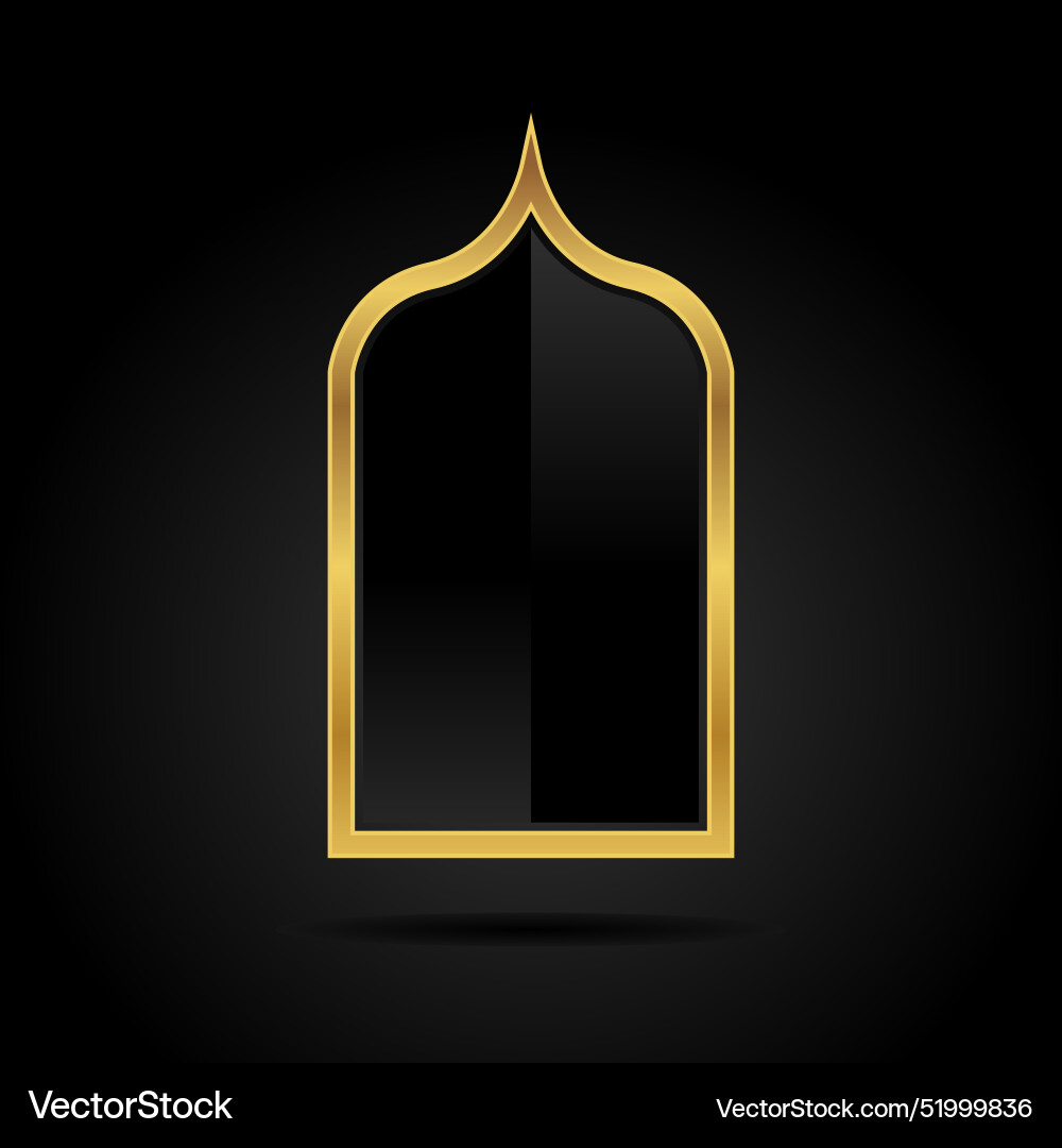 Islam mosque windows and arches abstract Vector Image