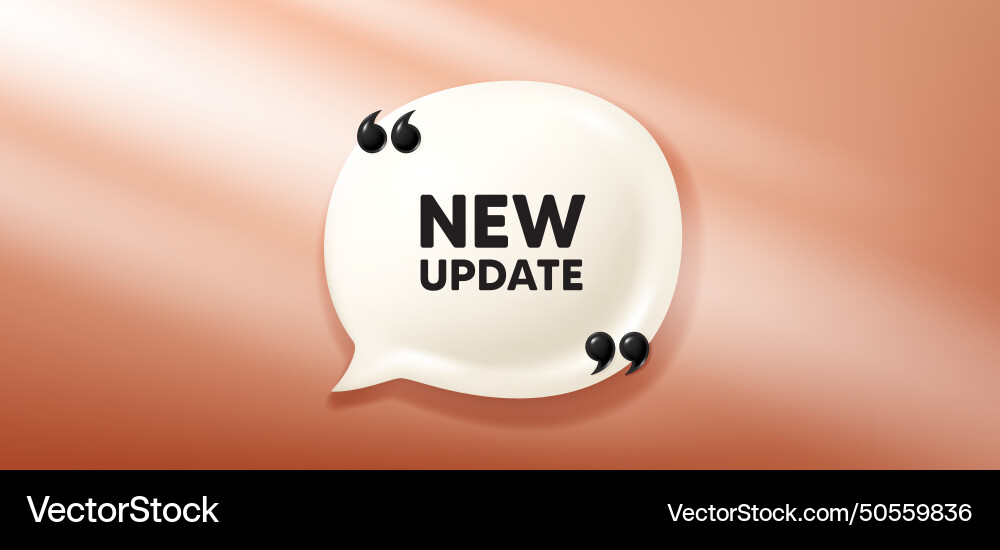New update icon special offer sign chat speech Vector Image