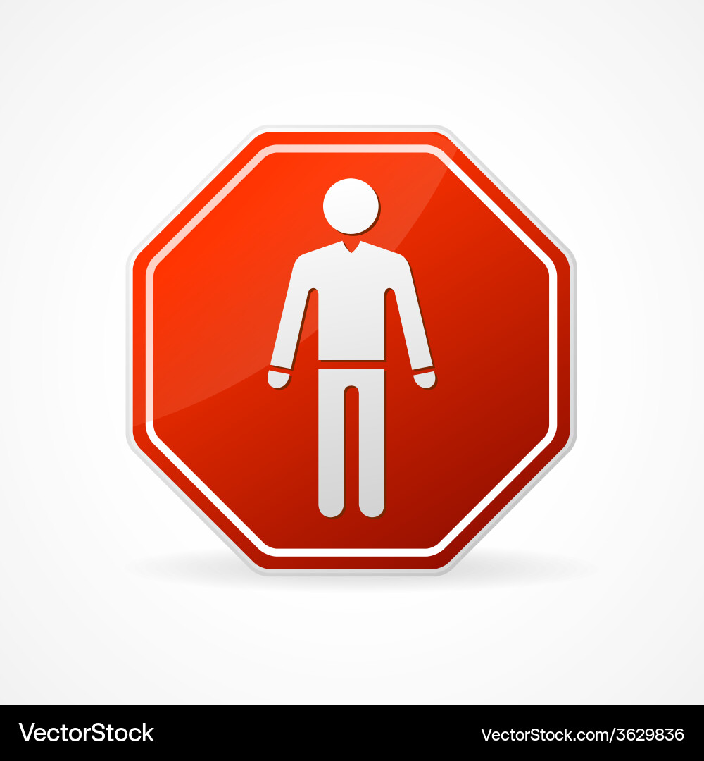 No Man Sign - Prohibited Zone Royalty Free Vector Image