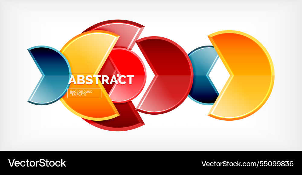 Trendy round shapes with triangular angle design Vector Image