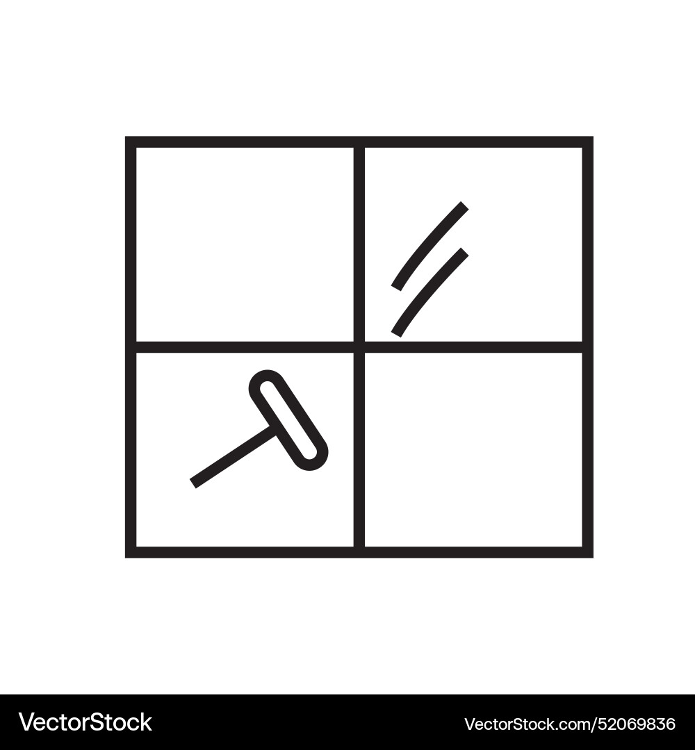 Windows cleaning icon suitable for maintenance Vector Image