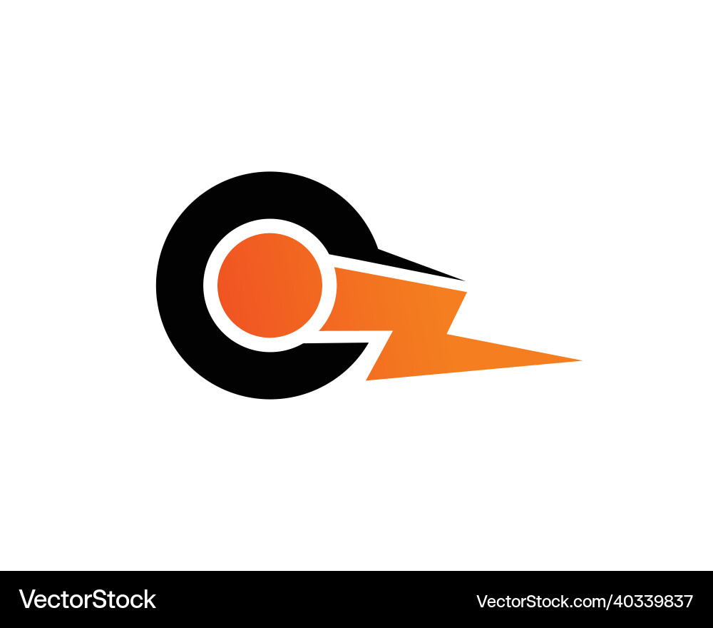 Abstract letter q lightning logo template design Vector Image