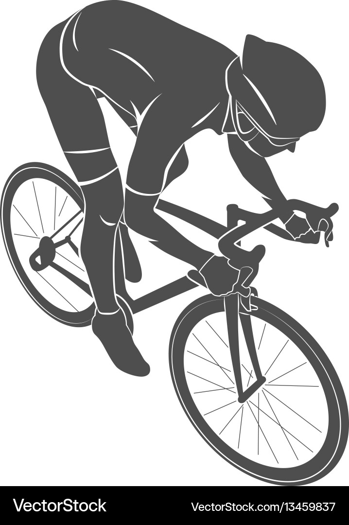 Athlete bike cyclist Royalty Free Vector Image