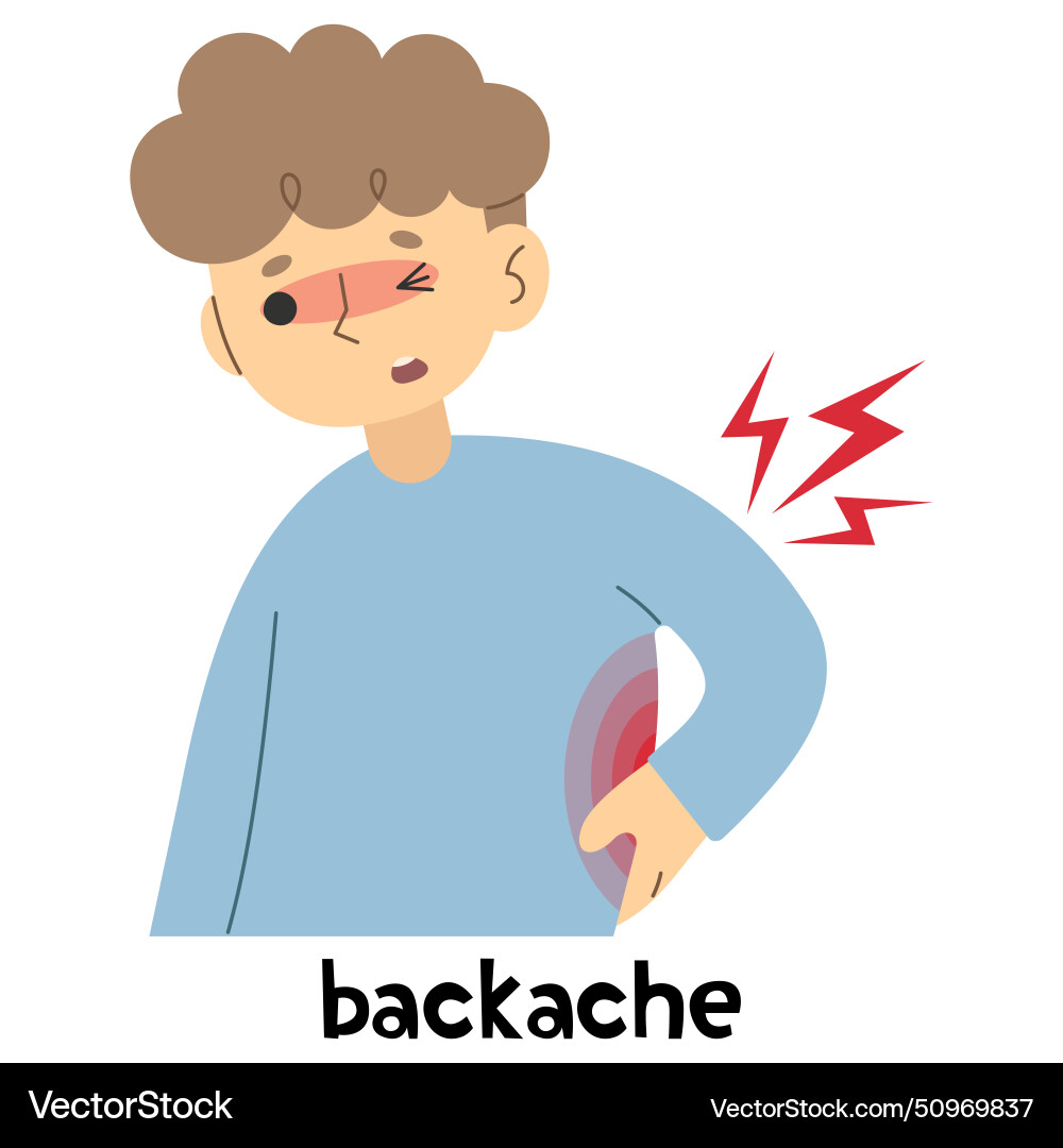 Backache 1 Royalty Free Vector Image - VectorStock