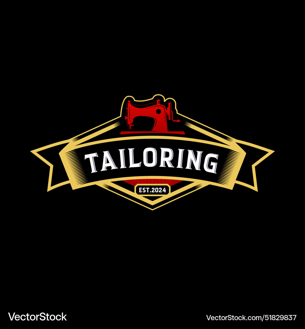 Creative tailor shop logo icon Royalty Free Vector Image