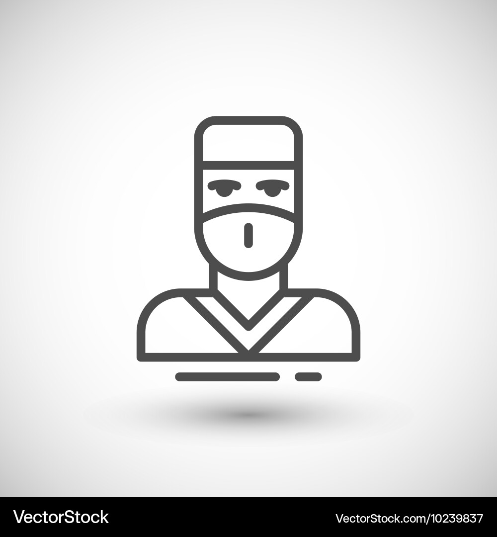 Doctor line icon Royalty Free Vector Image - VectorStock