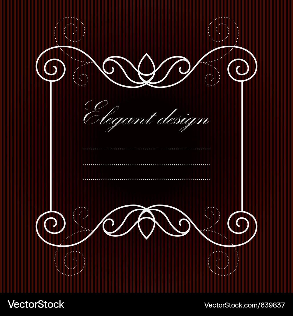 Elegant frame Royalty Free Vector Image - VectorStock