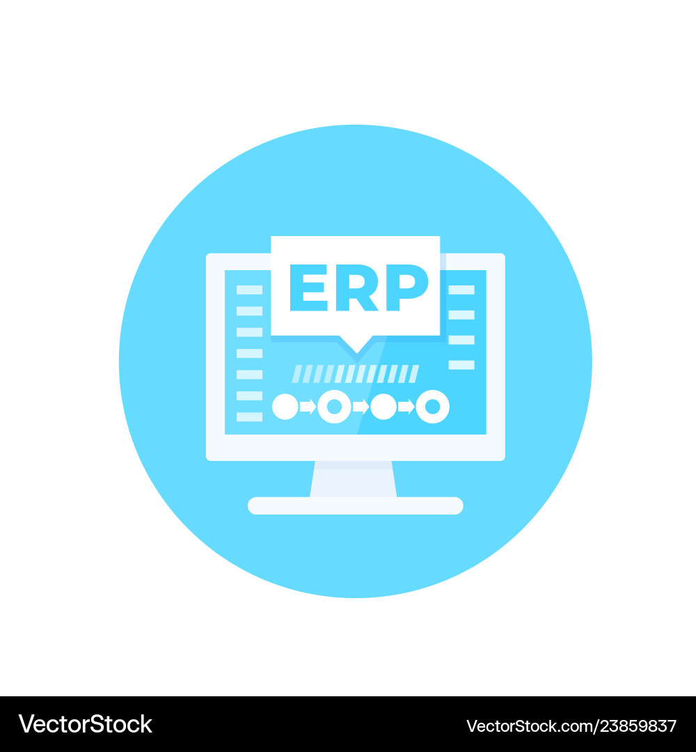 Erp software enterprise resource planning Vector Image